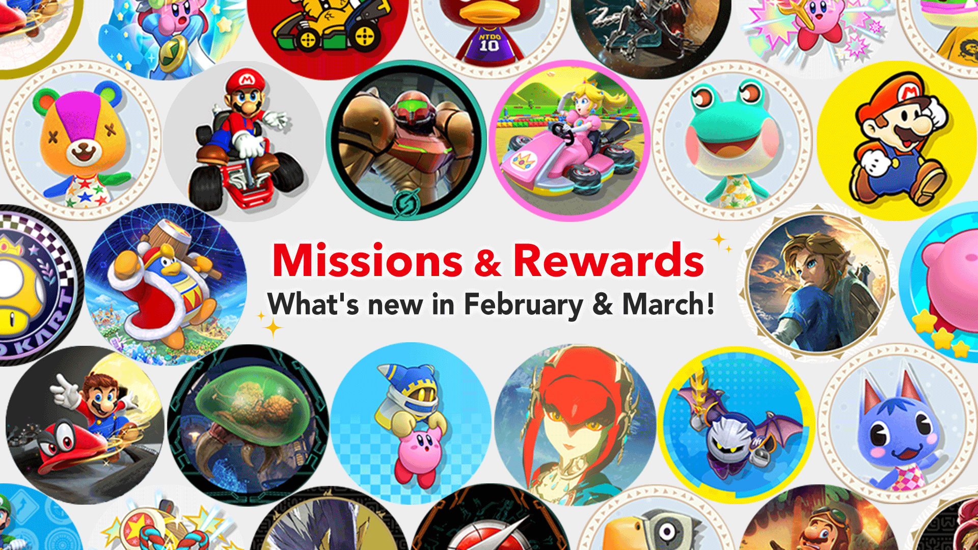 Missions & Rewards: What’s New in February & March! - Nintendo